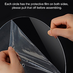 Acrylic Cake Stand, 3PCS Round Cake Stands for Dessert Table, Clear Cupcake Holder for Birthday Party, Pastry Candy Pizza Display Riser for Wedding Event