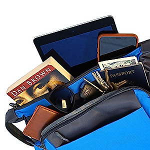 Nupouch Sporty Crossbody Bag, Water Resistant Shoulder Bag Purse, Travel Bag, Large, Black