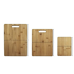 MRKT FINDS 3PK Bamboo Wood Cutting Board, Kitchen Chopping Board, Heavy Duty Serving Tray, AK427