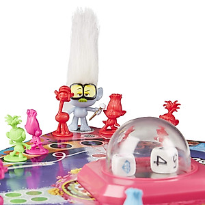 Trouble: DreamWorks Trolls World Tour Edition Board Game for Kids Ages 5 and Up; Includes Tiny Diamond Figure with Hair, Model:E8906
