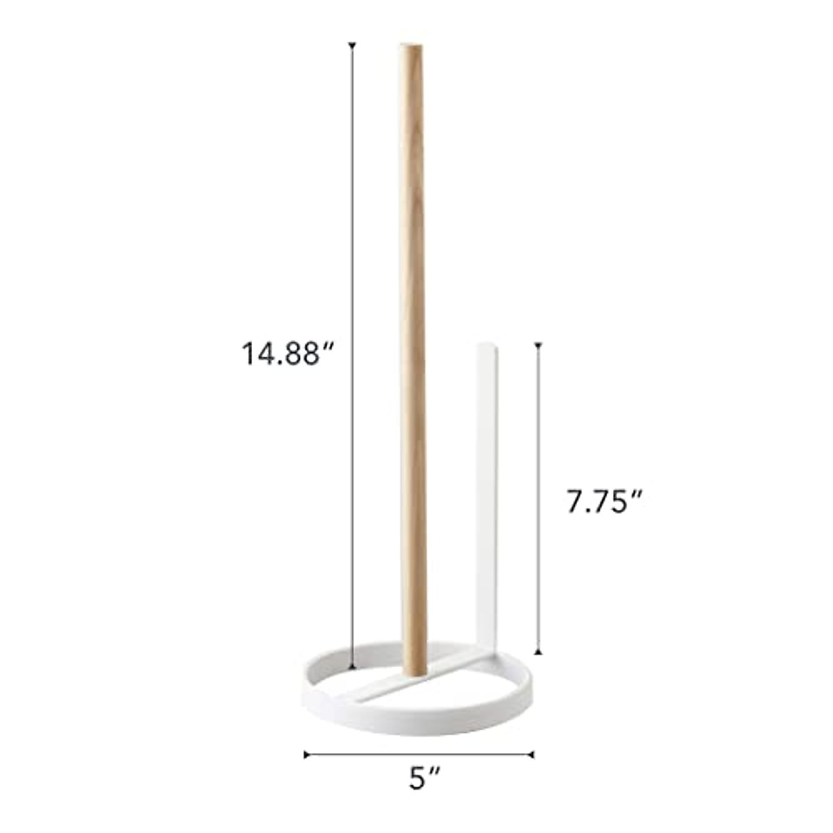 Yamazaki Home Toilet Paper Stocker, Holds 3 Toilet Paper Rolls, No Assembly Req, White, One Size