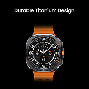 SAMSUNG Galaxy Watch Ultra 47mm LTE AI Smartwatch w/Energy Score, Wellness Tips, Heart Rate Tracking, Sleep Monitor, Fitness Tracker, GPS, 2024,Titanium Gray (Renewed)