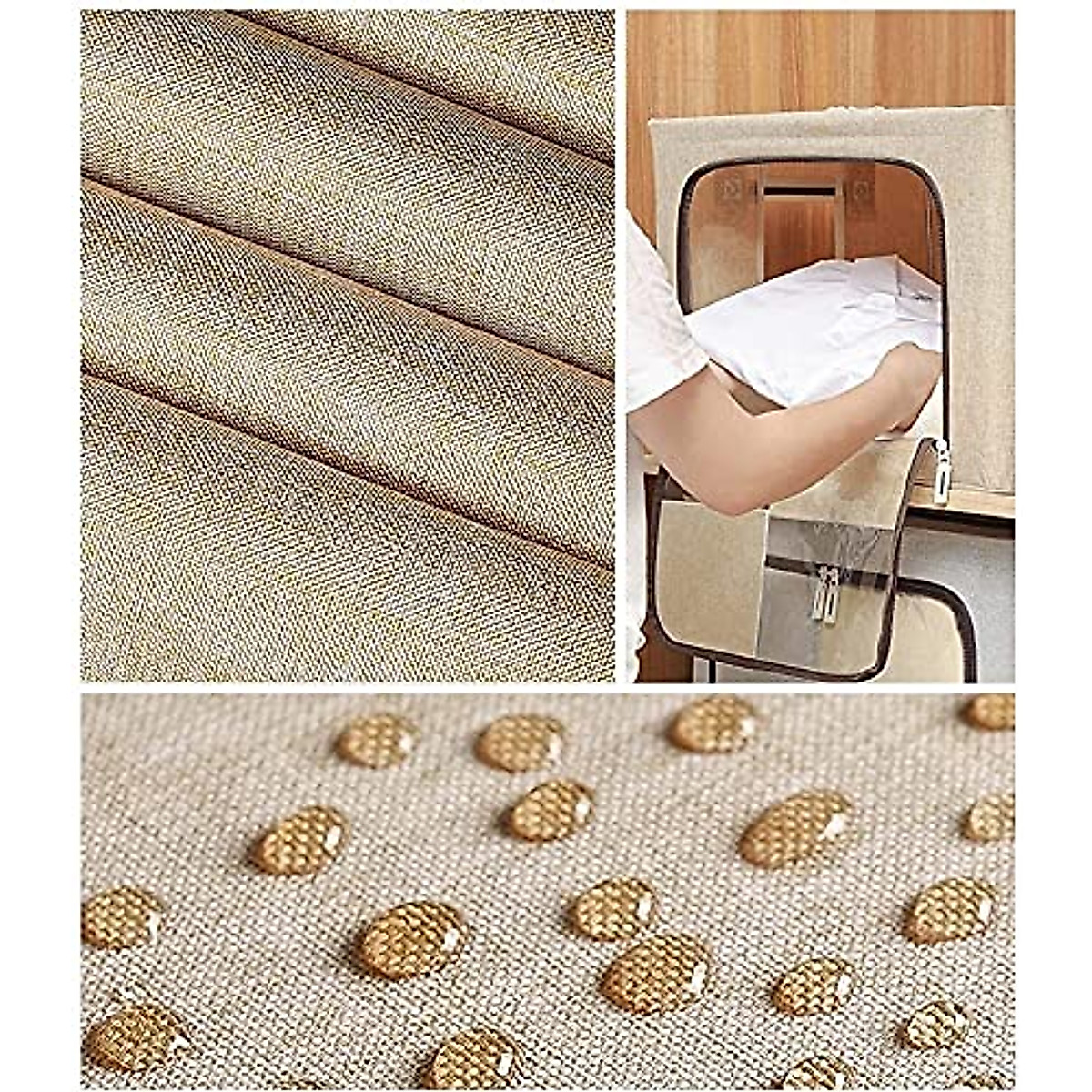 ZyHMW Large Clothes Storage Bag Organizer, 66L Clothes Storage Bins, Foldable Closet Organizers Storage Containers (Color : Ff)