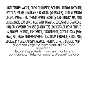 Nubian Heritage Body Wash Goats Milk and Chai Soothing & Hydrating Body Cleanser Made with Fair Trade Shea Butter, 13 oz