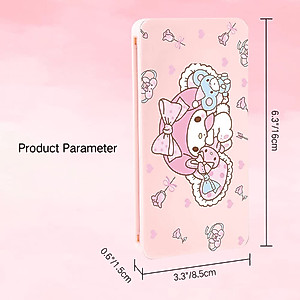 PERFECTSIGHT Cute Game Card Case Compatible with Nintendo Switch/Switch Lite/OLED, 24 Game Holder Cartridge Case for Game Cards and 48 SD Cards, Kawaii Portable Game Storage Case Box - Rose Rabbit