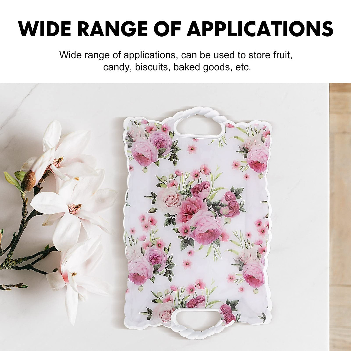 Vintage Decorative Tray Towel Tray Storage Tray Dish Plate European Fruit Trays Rings Chain Bracelets Earrings Trays Cosmetics Jewelry Organizer for Home Kitchen L