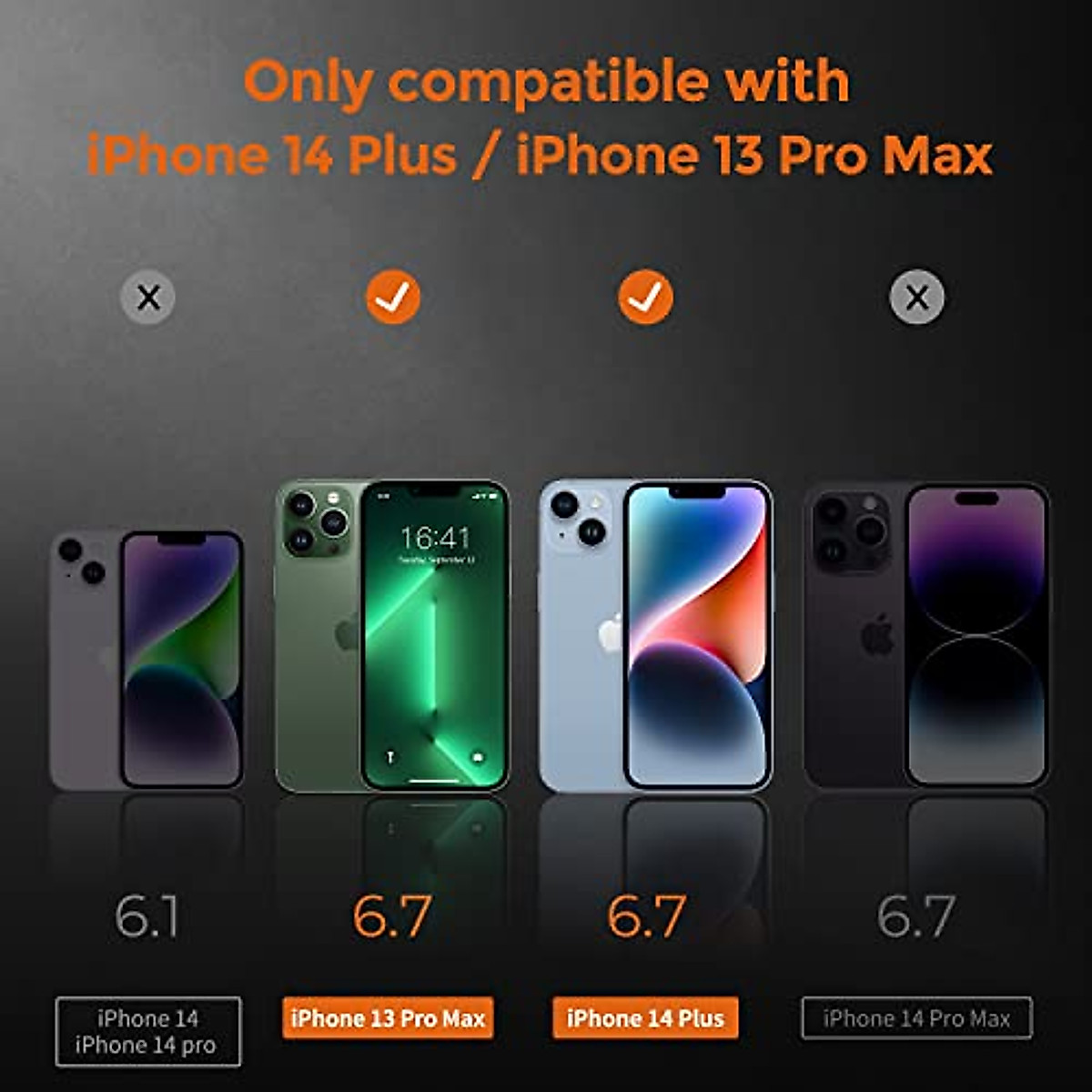 UNBREAKcable 3-Pack Screen Protector for iPhone 13 Pro Max/iPhone 14 Plus, Double Shatterproof Tempered Glass [Easy Installation Frame] [9H Hardness] [99.99% HD Clear] for iPhone 6.7 inch