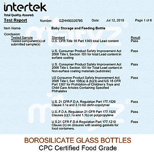 Matyz Glass Breastmilk Storage Containers, 6 Pack, 6 oz bottle, Compatible With Spectra Medela Philips Pump - Freezer Safe Storage Bottles Set - Leakproof Glass Baby Bottles - BPA Free (Pink Lids)