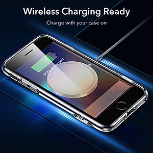 ESR Metal Kickstand Compatible with iPhone SE 2022 Case/iPhone SE 2020 Case/iPhone 8 Case, Patented Two-Way Stand, Powerful Drop Protection, for iPhone SE 3/2 case, Clear