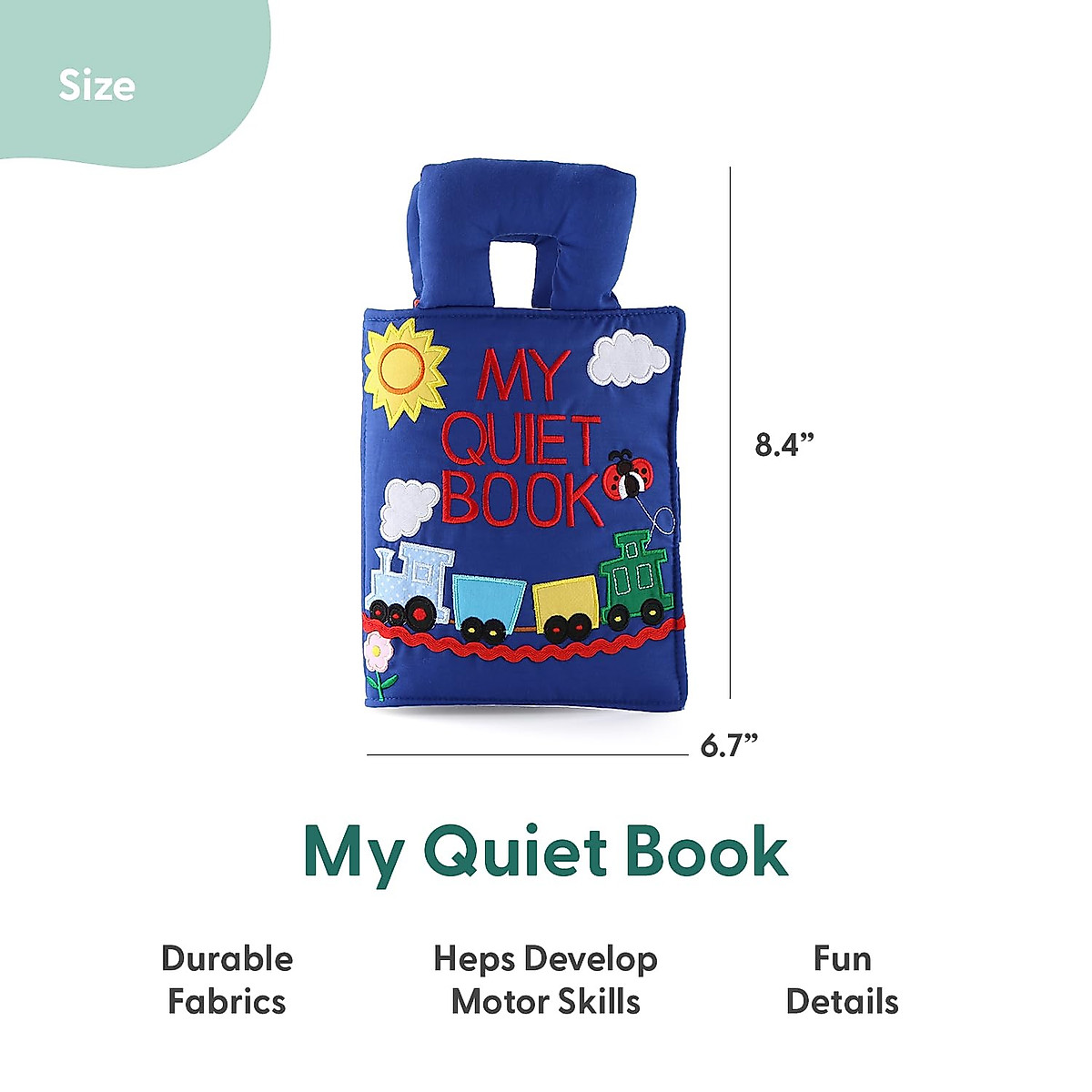 The Peanutshell Quiet Book for Toddlers | Travel Toy & Educational Busy Book | Wash Bag Included