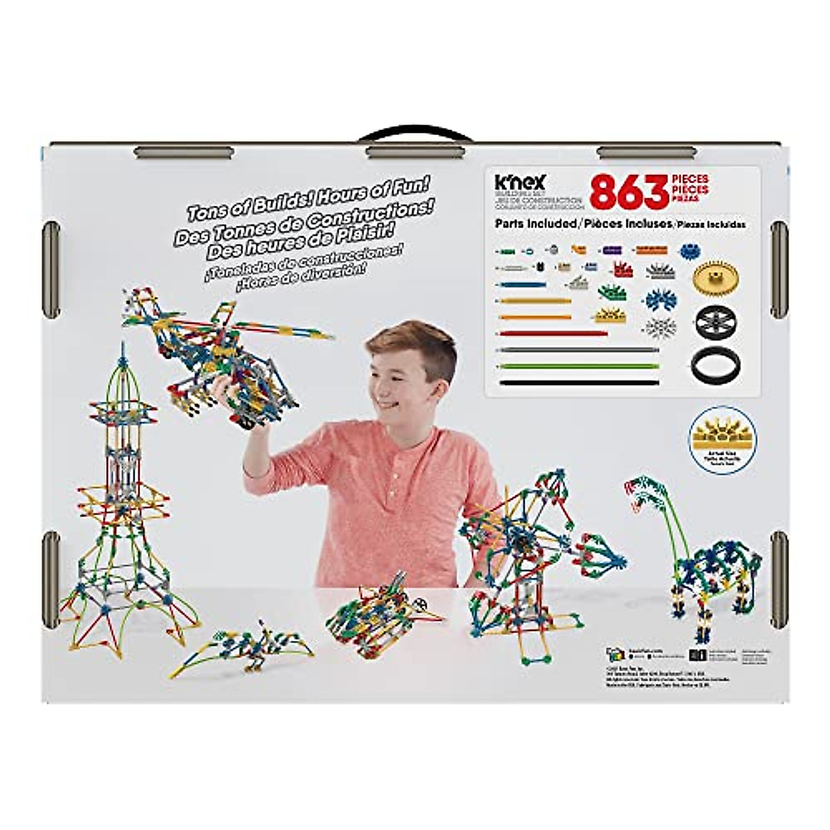 K’NEX Imagine: 100 Model Building Set – 863 Pieces, STEM Learning Creative Construction Model for Ages 7-10, Interlocking Engineering Toy for Boys & Girls, Adults - Amazon Exclusive