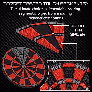 Viper by GLD Products 800 Regulation Size Electronic Dartboard, Featuring 57 Game options for up to 16 players, Enhanced Scoring Experience with Ultra-Thin Spider, and Top Quality Segments to Reduce Bounce Outs, Black