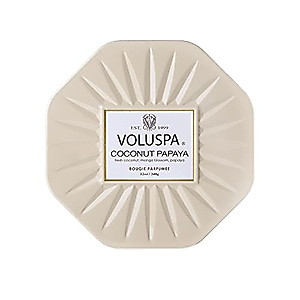 Voluspa Coconut Papaya Candle | 3 Wick Tin | 12 Oz. | All Natural Wicks and Coconut Wax for a Cleaner Burn