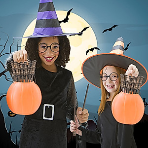 YoHold Wizard Party Supplies Set - Wand Pencils,Wizard Glasses with No Lenses,Lightning Bolt Scar Temporary Tattoo, Gifts for Magic Birthday Party Favors,School Reward,Halloween Decor,12pcs each