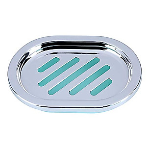 AYNEFY 6-Piece Bathroom Set, Modern Style Toilet Bathroom Accessories Toilet Kit with Soap Dispenser Toothbrush Holder Soap Dish Cup Toilet Brush Holder Set Rubbish Bin Purple (Blue Cyan)