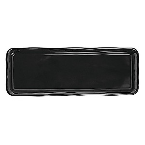 Elite Global Solutions M618-B Heavyweight Black Melamine Display Tray - 17 1/2 L x 6 1/2 W x 1 1/2 H