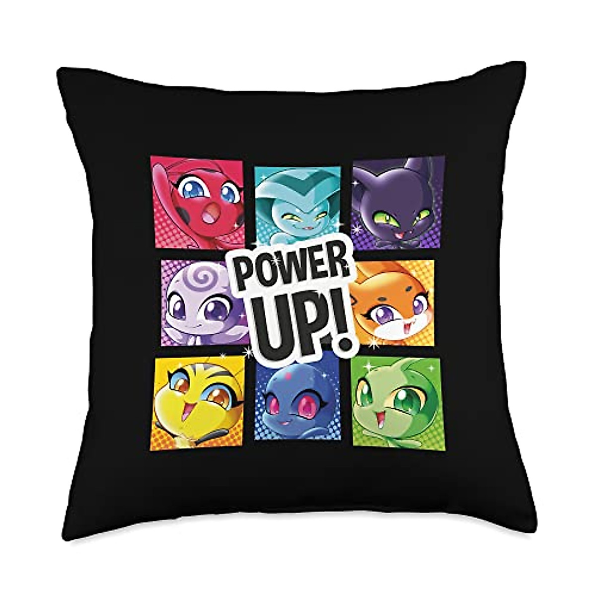 Miraculous Ladybug Kwamis Collection with all Kwamis Throw Pillow