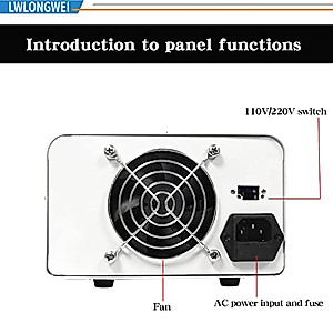 DC Power Supply Variable,60V 5A 300W Adjustable Switching Regulated, DC Bench Power Supply with 4-Digits LED Power Display 5V/2A USB Output, Coarse and Fine Adjustments White
