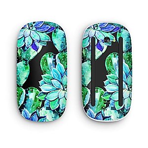 Design Skinz Watercolor Cactus Succulent Bloom V6 Vinyl Decal Compatible with The Apple Magic Mouse 2 (Wireless, Rechargable) with Multi-Touch Surface