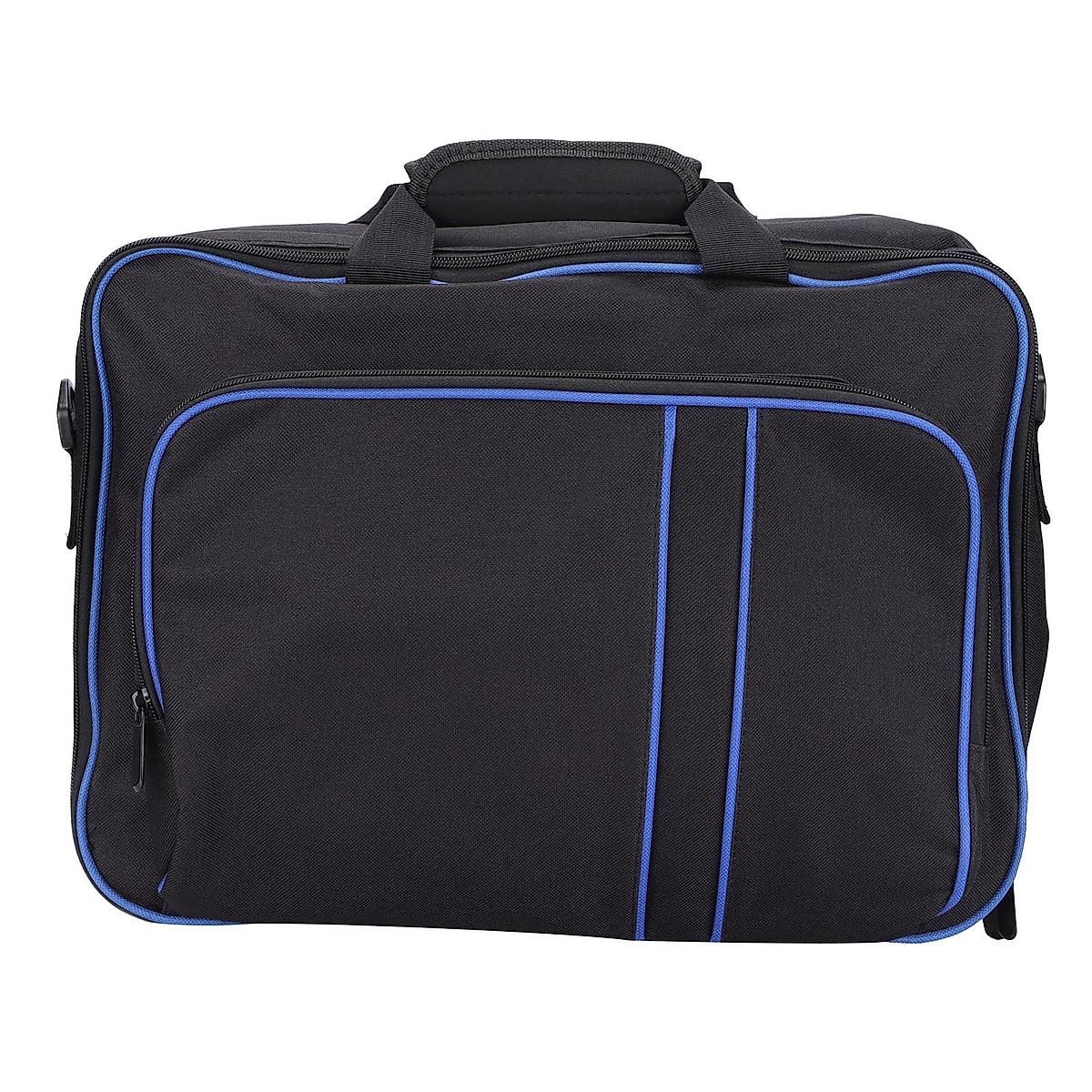 Travel Carrying Bag Portable Travel Carrying Bag Large Capacity Protective Console Case for PS5 Games Controller and Game Console Storage Pack for PS5(Blue Black)