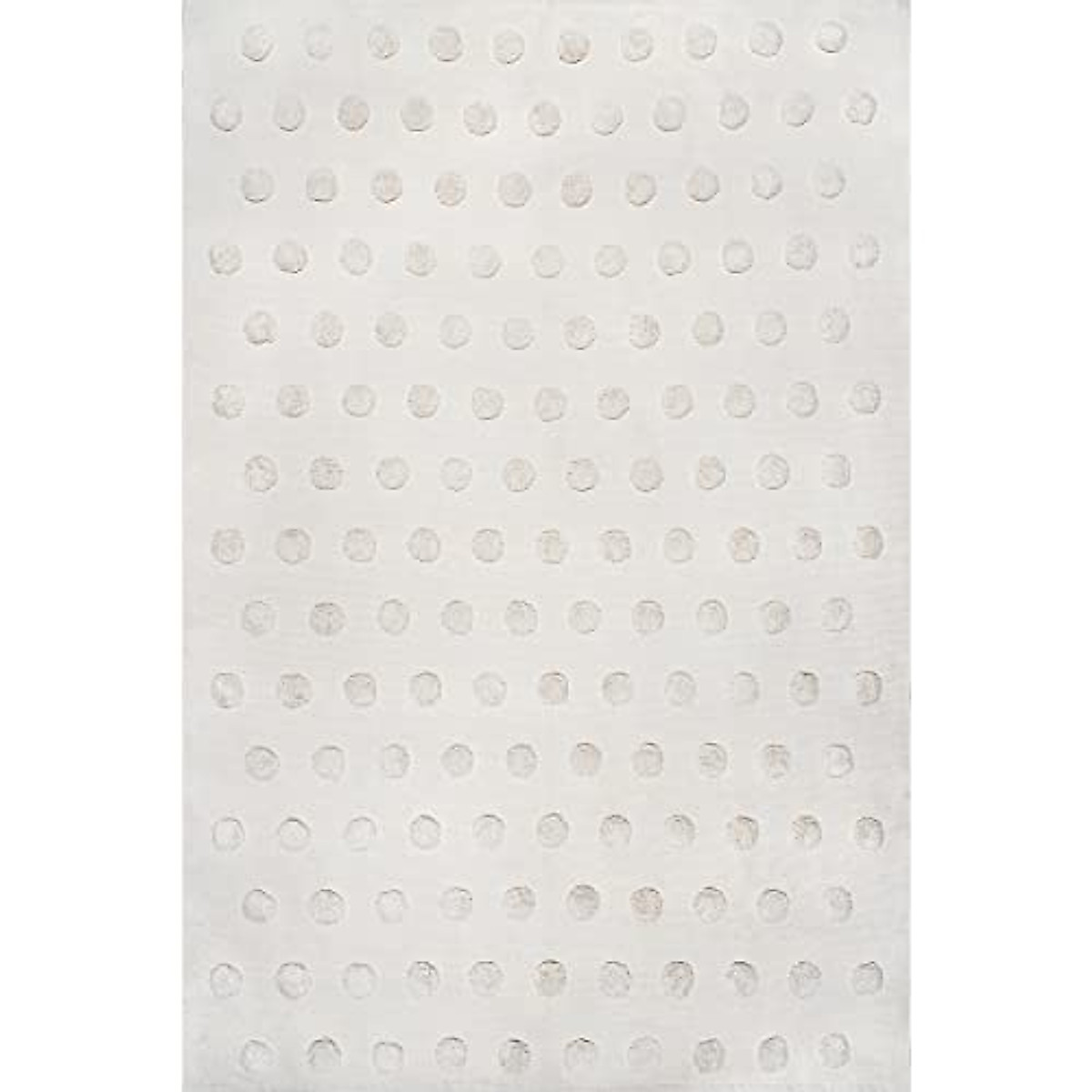 nuLOOM LuLu Hand Woven Raised Dots Area Rug, 8' x 10', Ivory