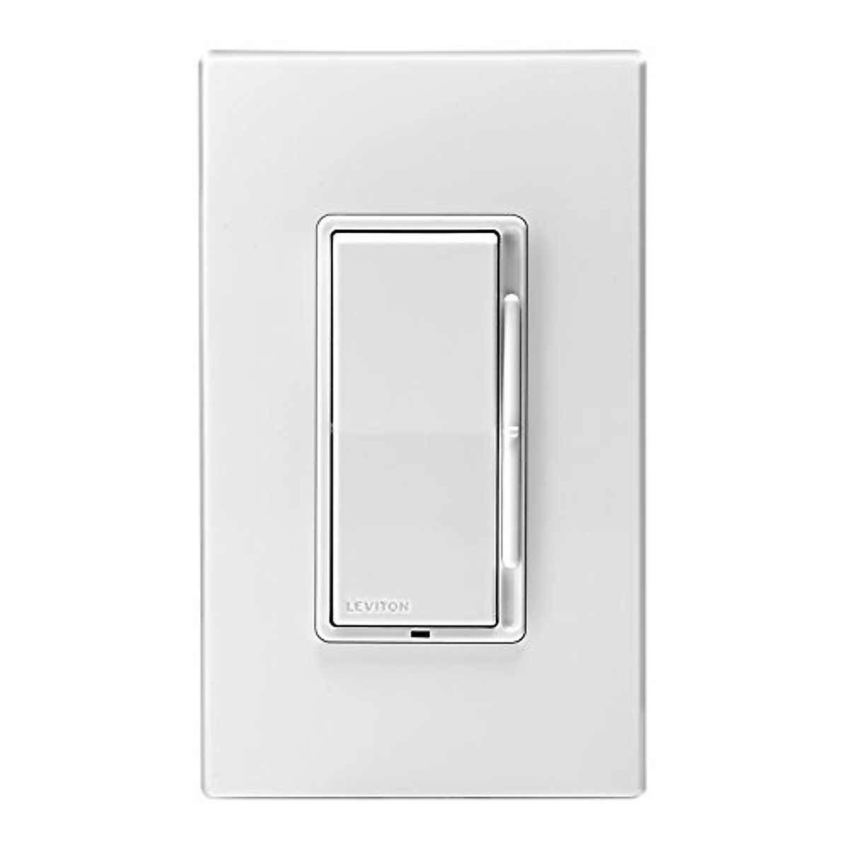 Leviton DSL06-1LZ Decora Universal Rocker Slide Dimmer 300-Watt LED and CFL/600-Watt Incandescent, 1-Pack, White/Ivory/Light Almond
