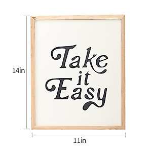 Take it Easy, Inspirational Hanging Wood Wall Decor | Relax boho Wall Decor Cute Art Sign