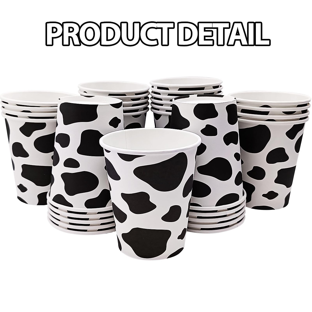 30 Pcs Cow Cups Cowgirl Cups Cow Print Paper Cups Cow Party Favors Farm Birthday Party Supplies Cowgirl Baby Shower Decorations