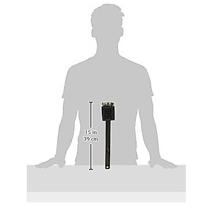 Charcoal Companion CC4151 Plastic 2-in-1 Safe Scrub Grill Brush/Long Handle, Black