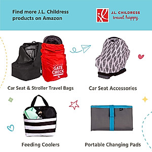 J.L. Childress Universal Stroller Organizer with Detachable Hip Fanny Pack - Stroller Accessory with Belt Waist Bag - Stroller Cup Holder and Cell Phone Pocket - Black/Camel