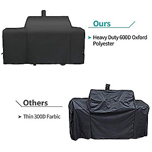 i COVER Grill Cover for Oklahoma Joe's Longhorn Combo Charcoal Gas Smoker & Grill Cover Heavy Duty Waterproof Patio Outdoor Canvas Barbeque BBQ Grill Smoker Cover