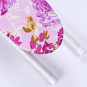 HisiLucky Mini Ironing Board Tabletop Portable Collar Ironing Board with Folding Legs for Household Dormitory Laundry Rooms, Pink