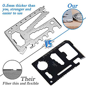 Furhua Multitool Credit Card Sized Pocket Tool, 42-in-1 Wallet Multi Tool Card - Gifts for Dad, Husband, Men - Bottle Opener | Cord Cutter | Screwdriver | Ruler | Scraper etc.