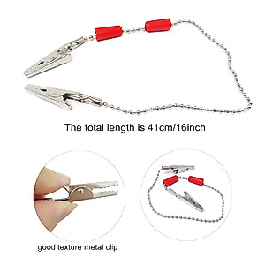 Honbay 4PCS Dental Bib Holder Clips Ball Chain Napkin Clips