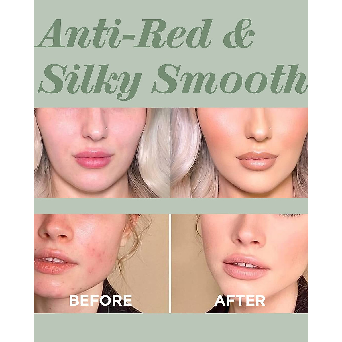 TOUCH IN SOL Redness Correcting Base Primer 1.01 fl.oz. - Pore Minimizing Green Toned Makeup Base - Tone Neutralizing before Foundation - Minimize Rosacea, Redness - No Pore Blem Primer Base