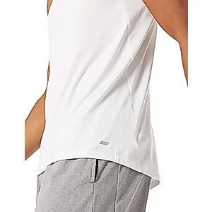 Amazon Essentials Men's Tech Stretch Tank T-Shirt, White, Large