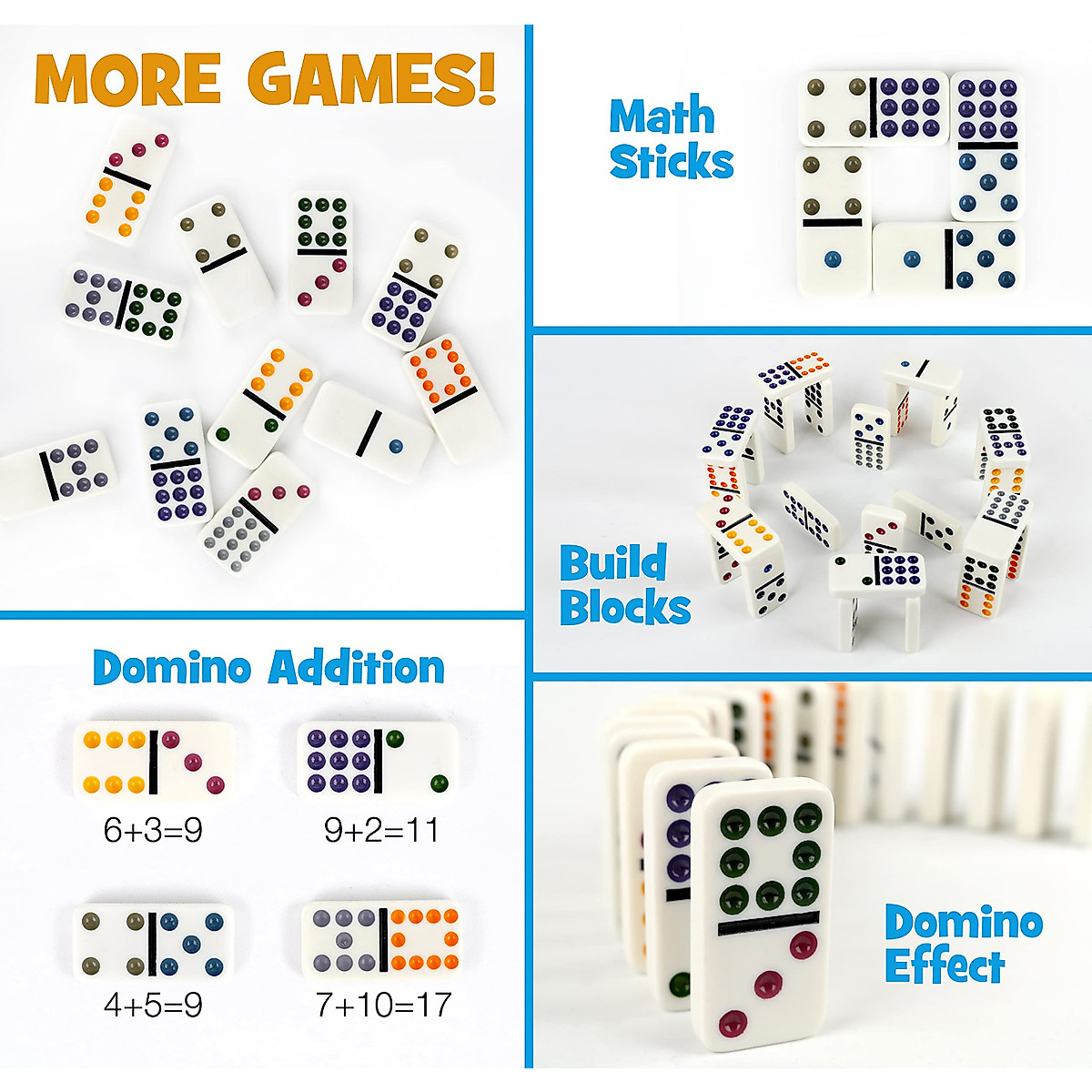 Regal Games - Double 12 Mexican Train Dominoes - Colored Dots Set - Fun Family-Friendly Dominoes Game - Includes 91 Tiles, Collector's Case & Plastic Hub w 9 Plastic Trains - Ideal for 2-8 Players