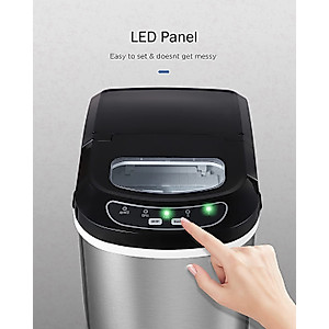 SOUKOO Ice Makers Countertop 26lbs/24h Portable Ice Maker (Stainless Steel)………