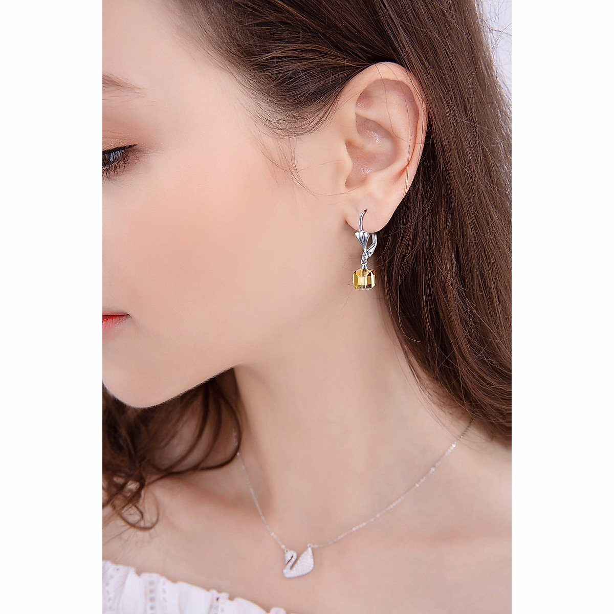 10 Pairs Butterfly Dangle Earrings for Women Fashion- Butterfly Earrings Leverback Earrings for womens Earrings Set -Cube Crystal Earrings Pack for Teens -Dainty Earrings Cute Earrings for Teen Girls