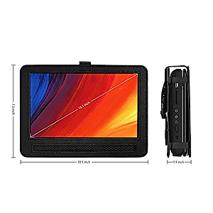 ieGeek Car Headrest Mount Holder Strap Case for Swivel & Flip Style Portable DVD Player with 10" to 10.5" Screen, Suitable for ieGeek 12.5" Portable DVD Player