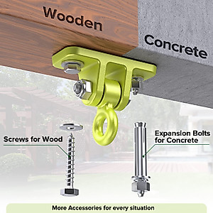 Heavy Duty Swing Hangers - 5000 lbs Capacity, Swing Set Brackets Silent Rotation, Easy Installation for Swings, Yoga Straps, Punching Bags, Hammocks & More - Indoor/Outdoor Use - 4 Pack