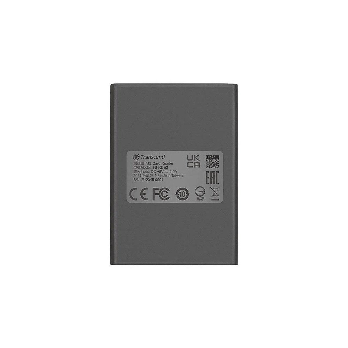 Transcend CFexpress Card Reader, Type B, USB 3.2 Gen 2x2, 20 Gbps, Aluminum housing, Silicone Sleeve, for Photography and Cinematic Experts, Provide Type A and Type C Cables - TS-RDE2