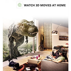 VR Headset, 3D Virtual Reality Glasses with Blu-ray Eye Protected Light & Small, 3D Glasses for Watch Movies, Video & Play Game, Support 4.7-7.0” Smartphone. (Without Controller)