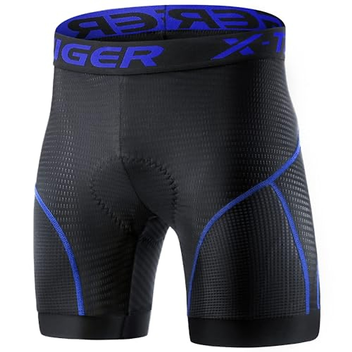 X-TIGER Men's Bike Shorts 5D Padded Cycling Shorts for Men, Mountain Road Bicycle Riding UPF 50+ Cycle Shorts Zipper Pockets