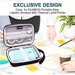 LTGEM Hard Case for Phomemo D30/D35 & NIIMBOT D11/D110 & JADENS D110 Label Printer - Protective Carrying Storage Bag (Case Only)