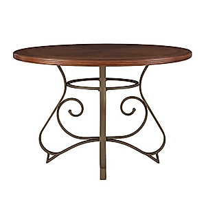 Powell 5-Pc Hamilton Swivel Dining Set, Medium Cherry