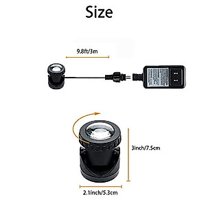 Outdoor Spot Light RGB Underwater Pond Lights Color Changing Fountain Light IP68 Waterproof Landscape Light Submersible Outdoor Garden House LED Colored Waterfall Lights with Timer, (Set of 1)