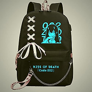 ISaikoy Anime Darling in the FranXX Backpack Shoulder Bag Bookbag Student School Bag Daypack Satchel 1