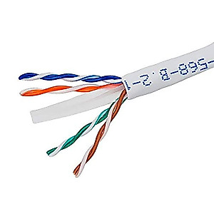 Monoprice Cat6 Ethernet Bulk Cable - 250 Feet - Green Network Internet Cord - Solid, 500Mhz, UTP, CMR, Riser Rated, Pure Bare Copper Wire, 23AWG