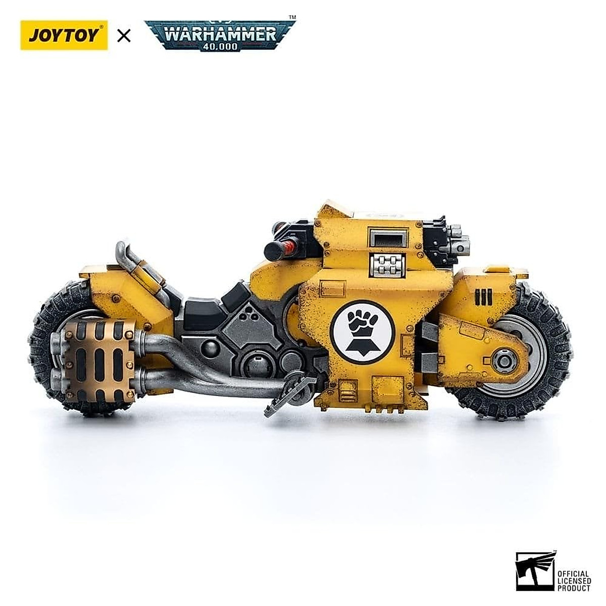 JoyToy Warhammer 40K: Imperial Fists Raider Combat Bike 1:18 Scale Figure